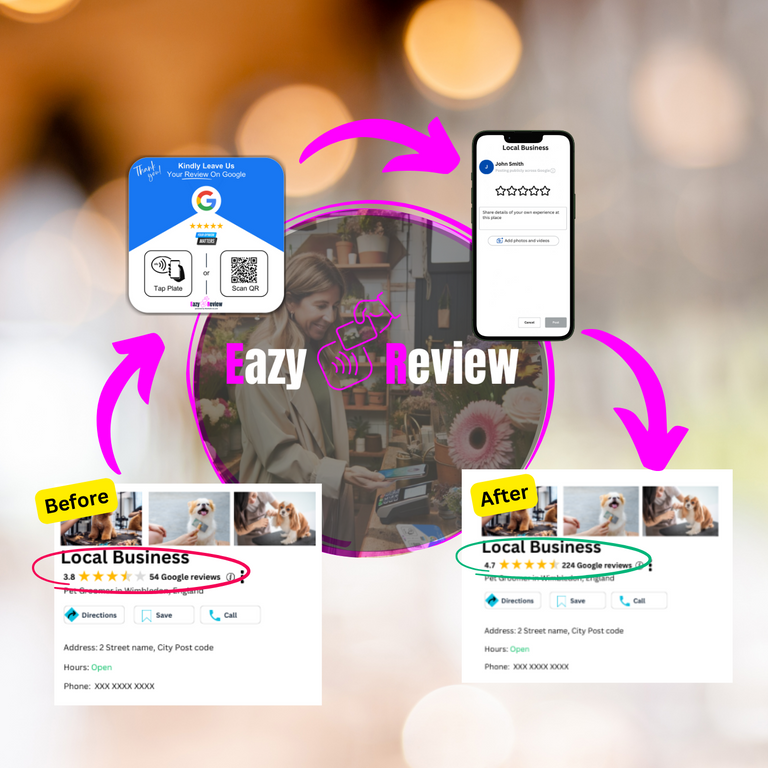 Eazy Review - Boost your Reviews in Seconds with NFC+QR