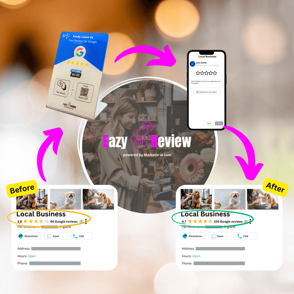 Eazy Review - Boost your Reviews in Seconds with NFC+QR